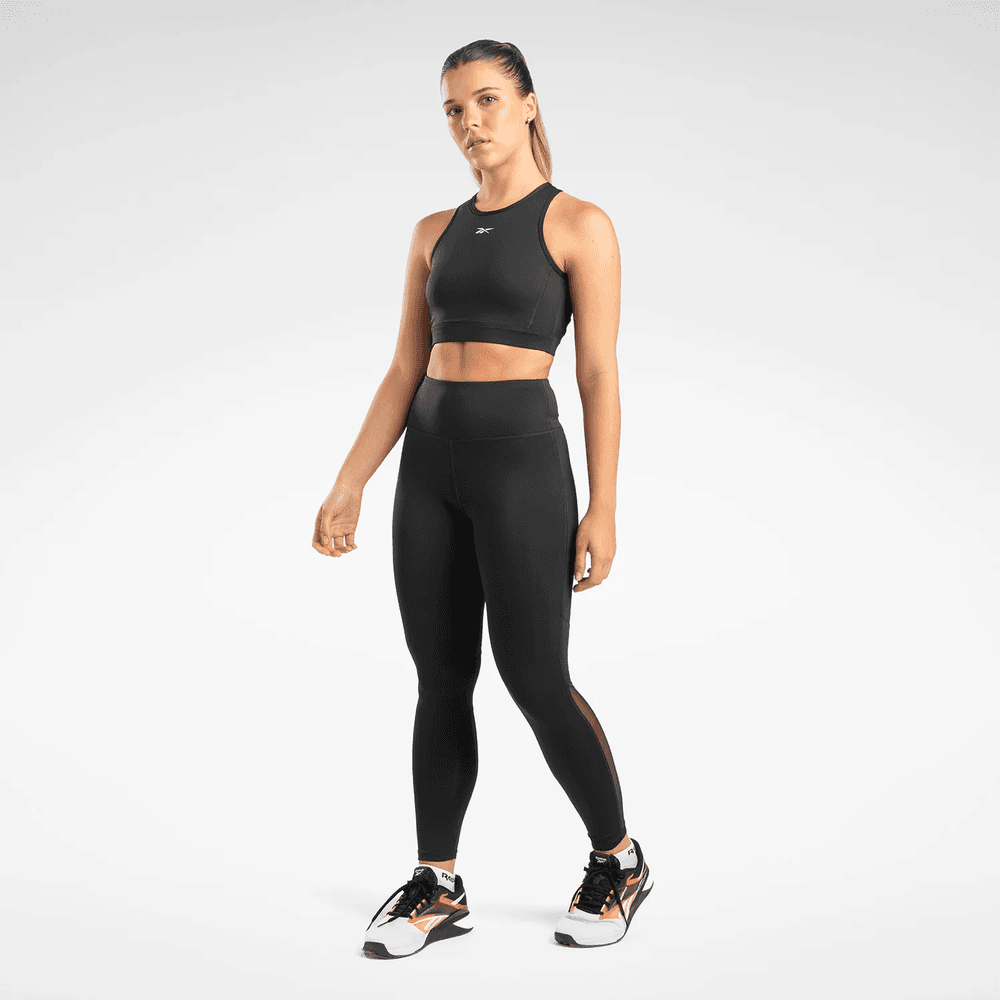 Reebok Pp Basic Mesh Tight Licra negro de mujer para entrenamiento Referencia: 100075431 ...