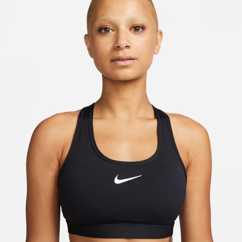 Nike W Nk Swsh Med Spt Bra Top negro de mujer para entrenamiento Referencia: DX6821-010 ...