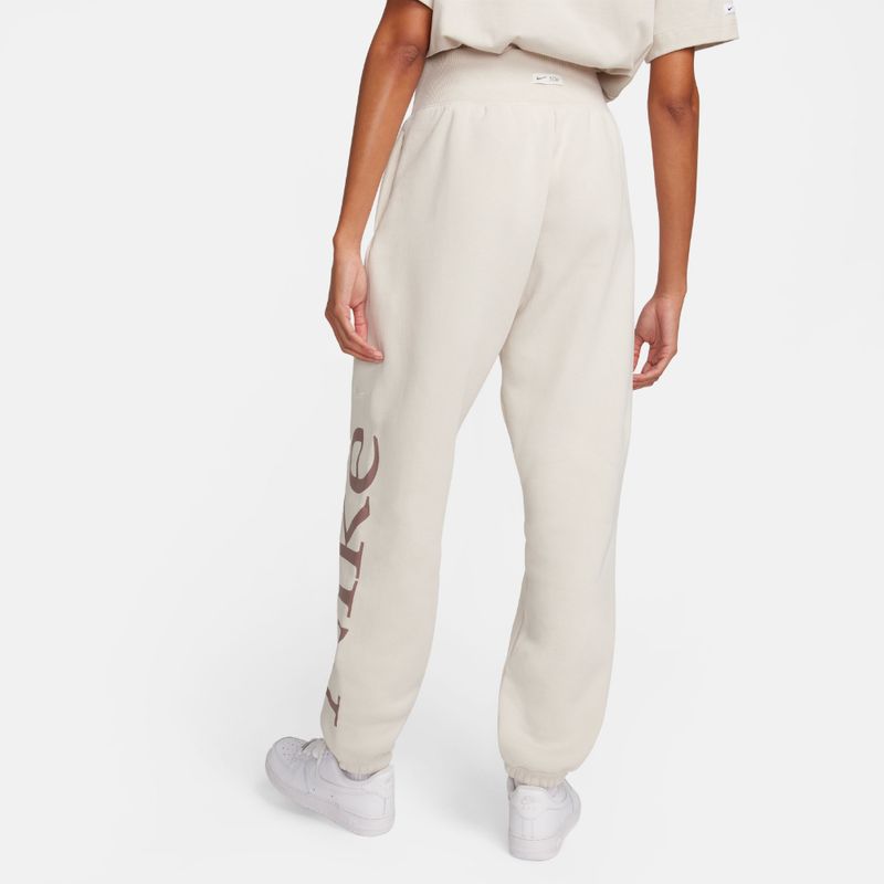 Nike W Nsw Phnx Flc Os Logo Swtpnt Pantalón Blanco De Mujer Lifestyle